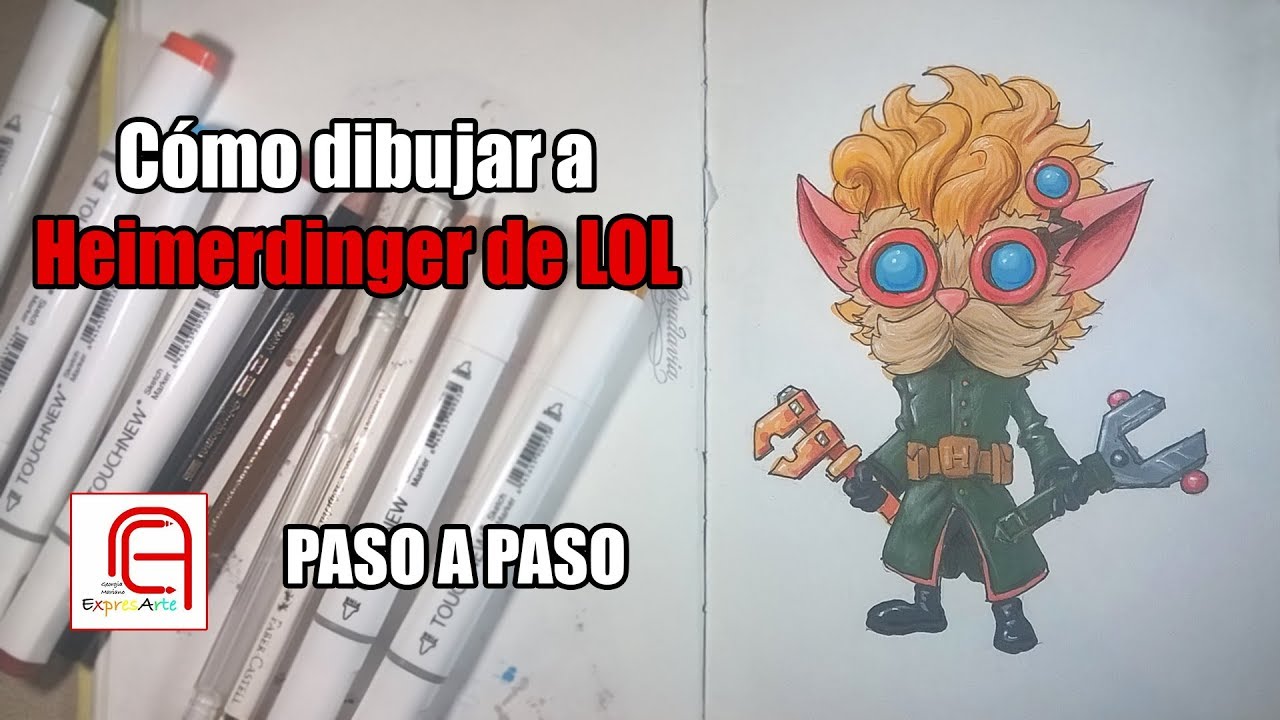 Cómo dibujar a Heimerdinger de League of Legend - How to draw ...