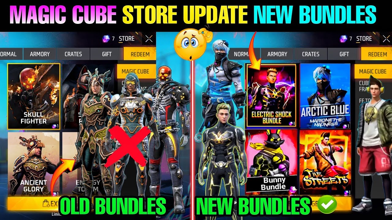 MAGIC CUBE STORE UPDATE IN FREE FIRE | FF MAX MAGIC CUBE STORE UPDATE ...