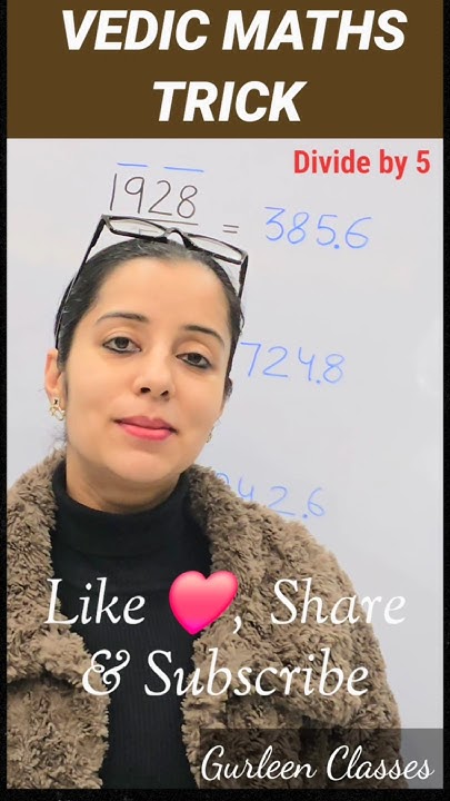 VEDIC MATHS TRICK | DIVIDE NO. By 5 #gurleenclasses #ytshorts #mathstricks #shortsfeed # ...