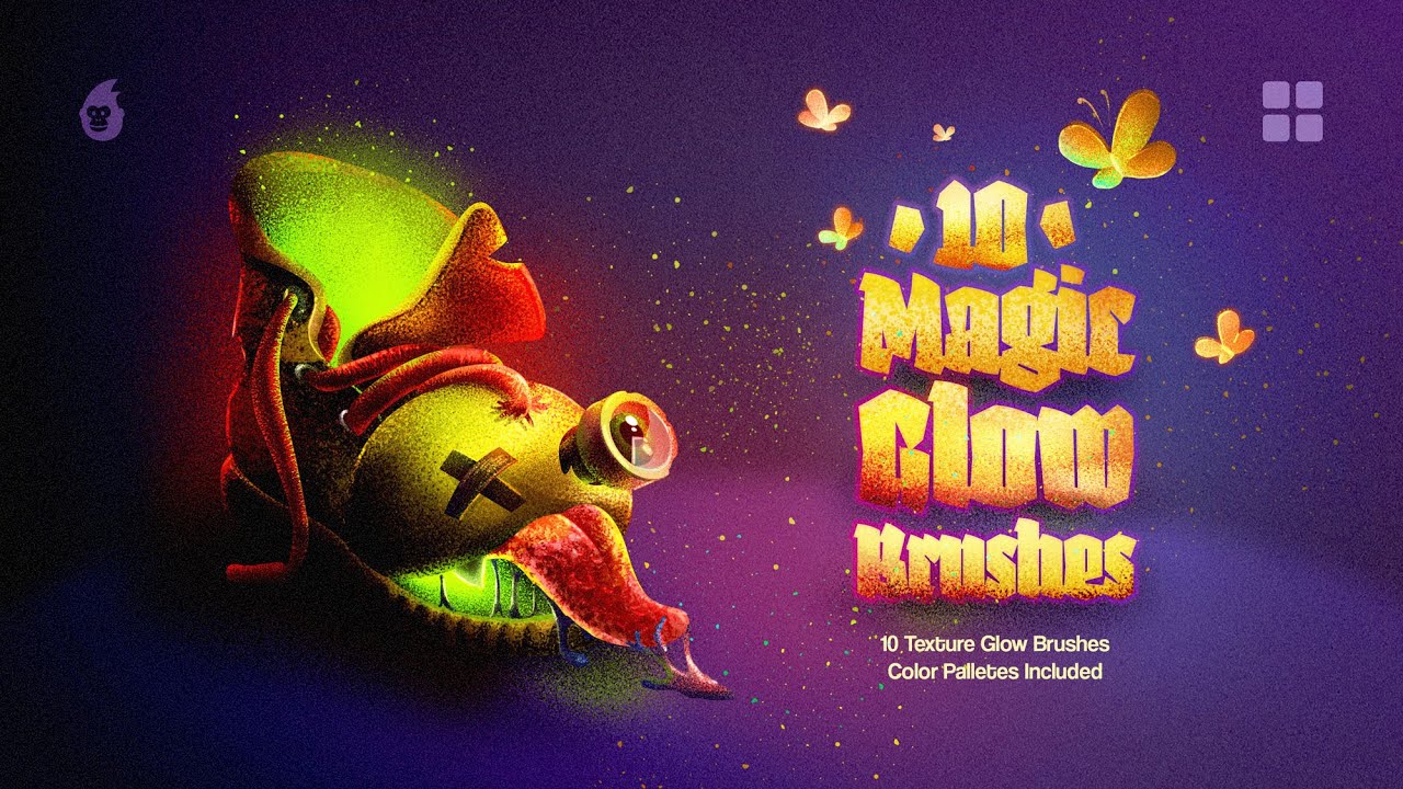 How to Use Magic Glow Illustrator Brushes - YouTube