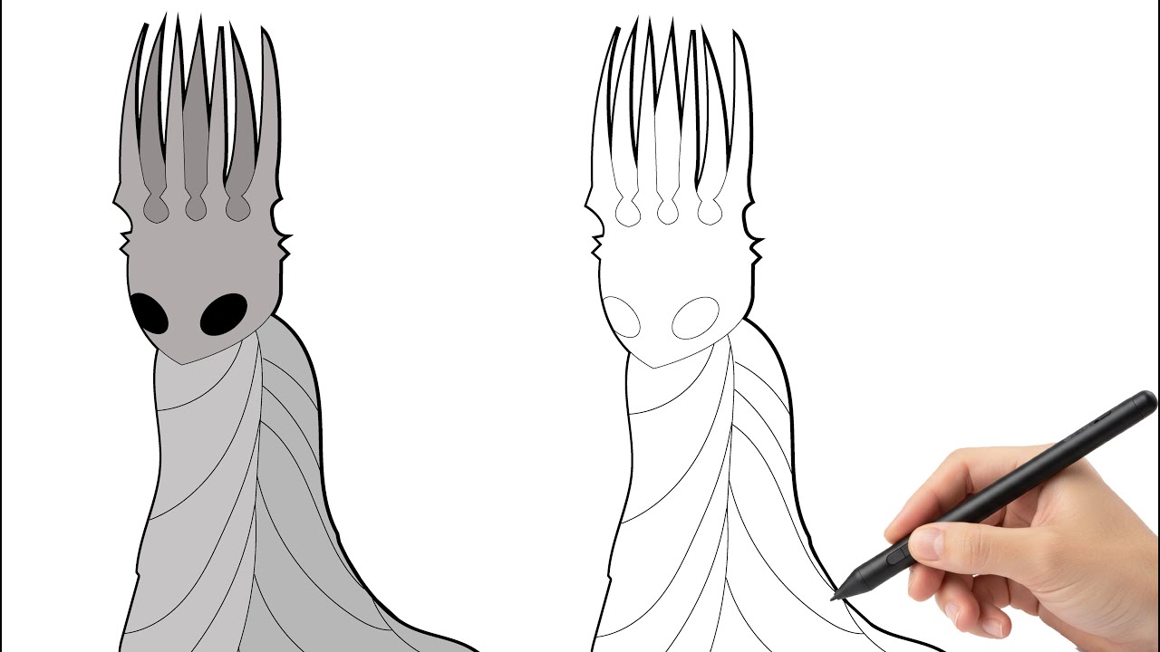 How To Draw The Pale King - The Knight | Easy Drawing Tutorial # ...