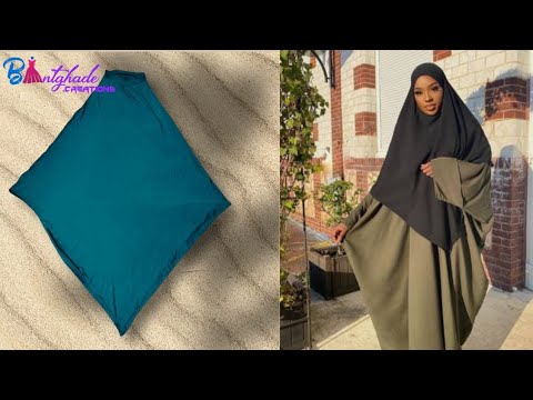 How to cut and stitch V shape / triangular hijab (super easy tutorial)