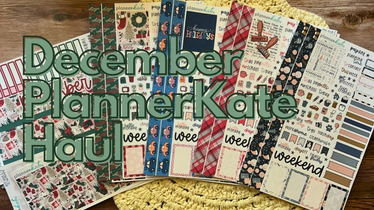 DECEMBER PLANNERKATE HAUL | Christmas Sticker Kits! - YouTube