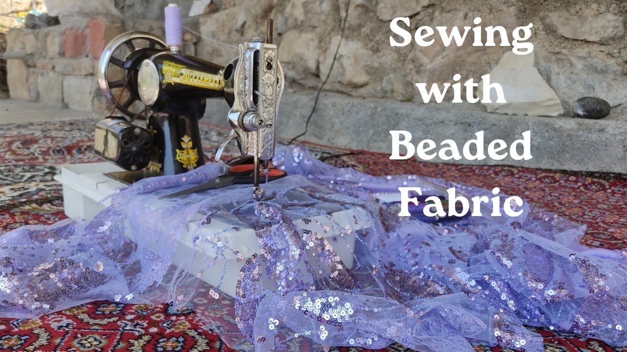 Beaded fabric sewing:This is how I sew beaded fabric with ease - YouTube