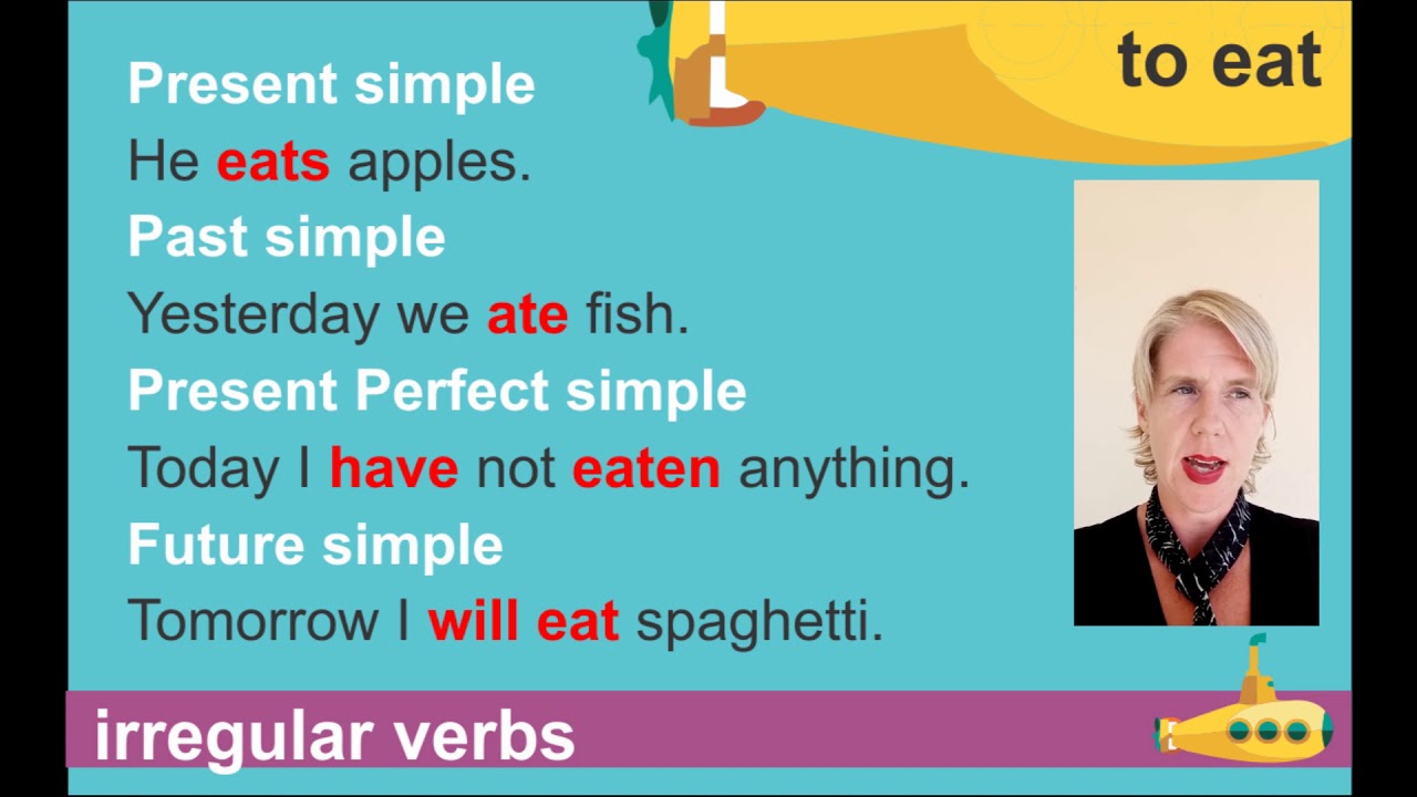 Irregular verb to eat - YouTube