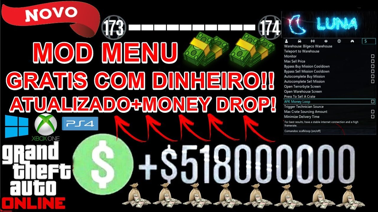 GTA V🔥MOD MENU PARA ADICIONAR BILHÕES NO GTA ONLINE 1.67🔥MOD MENU ...