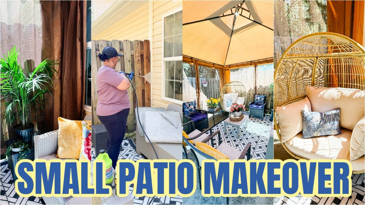 SMALL PATIO MAKEOVER | OUTDOOR DECORATING IDEAS | SPRING PATIO REFRESH ...