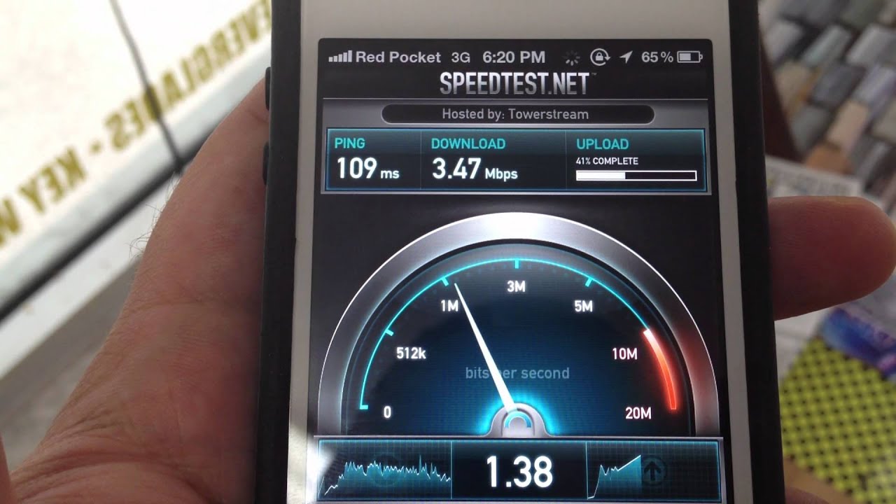 red pocket internet speed test miami beach - YouTube