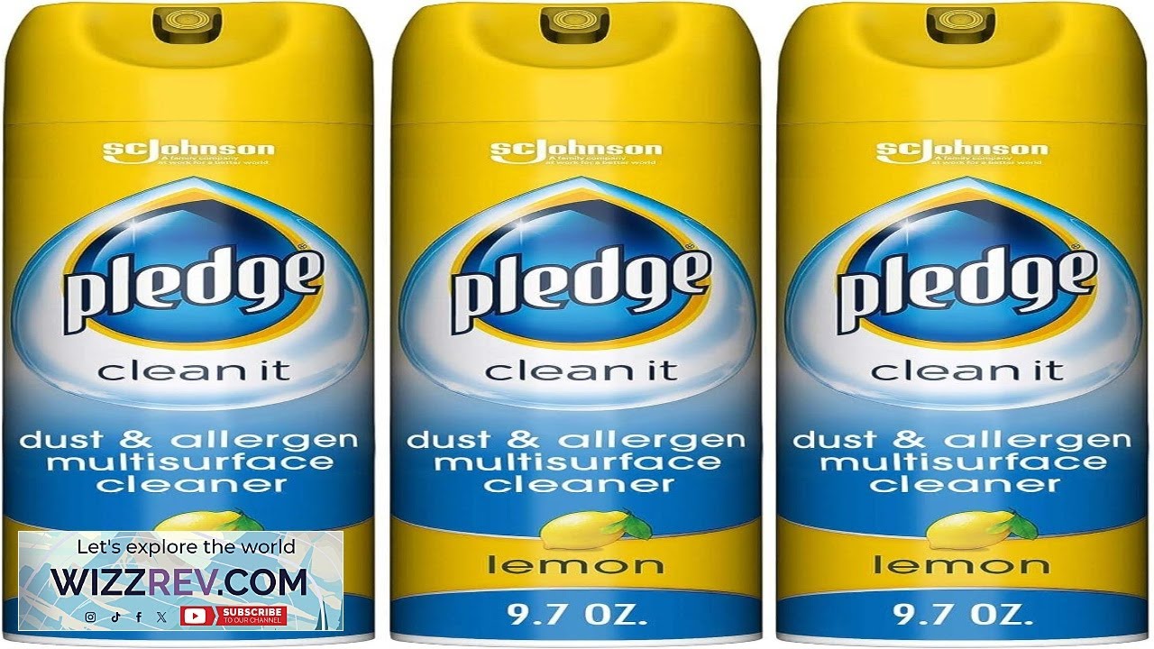 Pledge Everyday Clean Multi Surface Cleaner Aerosol Dust & Allergen ...