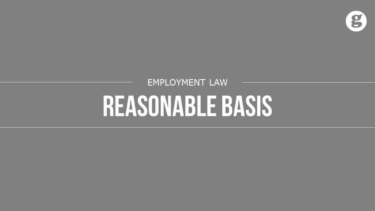 Reasonable Basis - YouTube