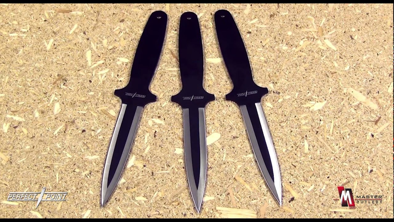 Perfect Point PP-030-3BK Throwing Knives (Set of 3) Product Video - YouTube