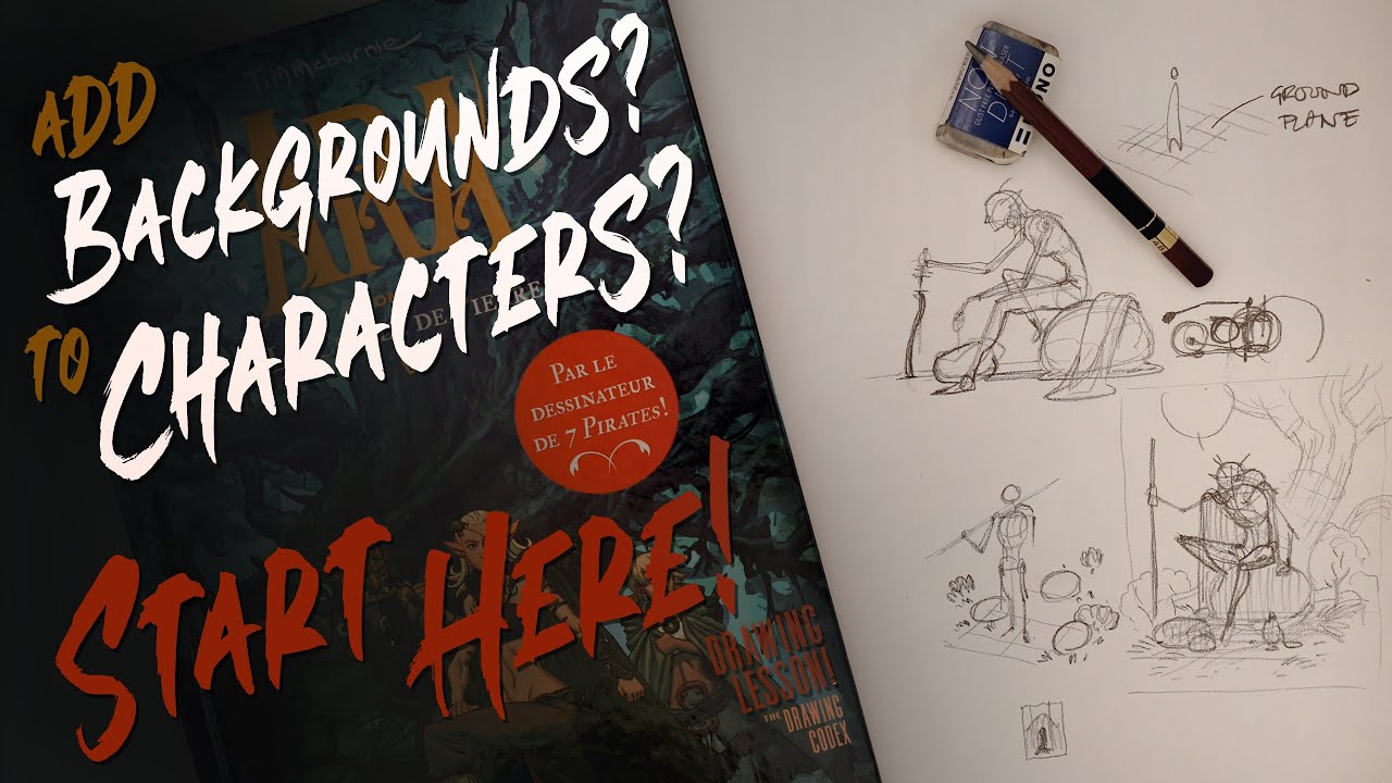 Learn To Add Backgrounds To Your Characters (First Steps) | Drawing ...
