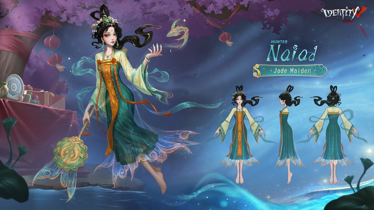 Skin S "Sắc Ngọc" + Acess S "Sông Thiêng" - Naiad Gameplay | Identity V ...