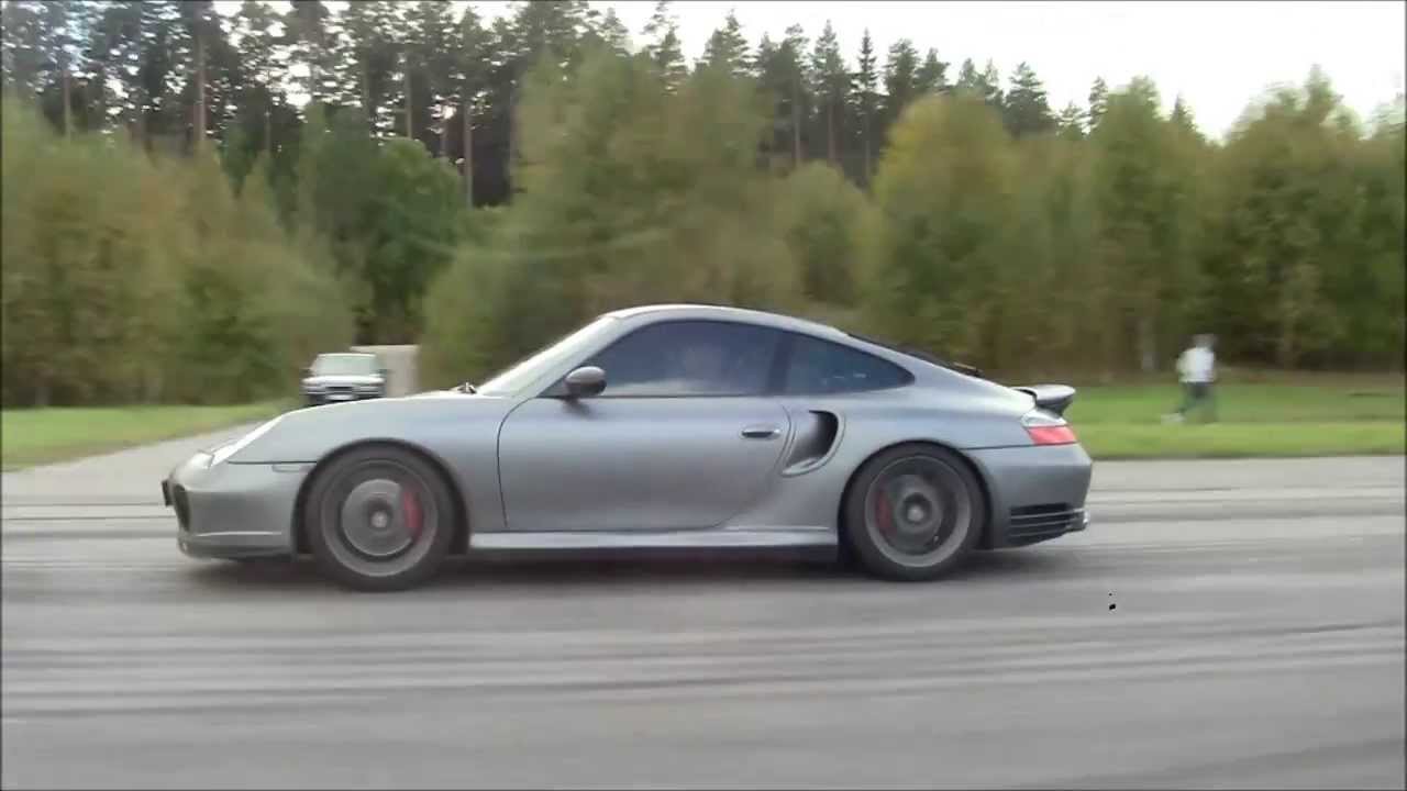 Porsche 996 Turbo vs 996 Turbo both tuned - YouTube