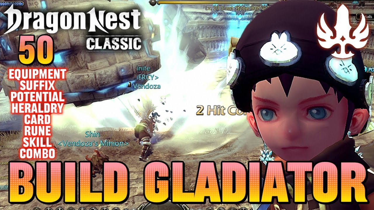 BUILD GLADIATOR (50) EQUIPMENT-STATS-POTEN-SUFFIX-SKILL-HERALDRY-ROTASI ...