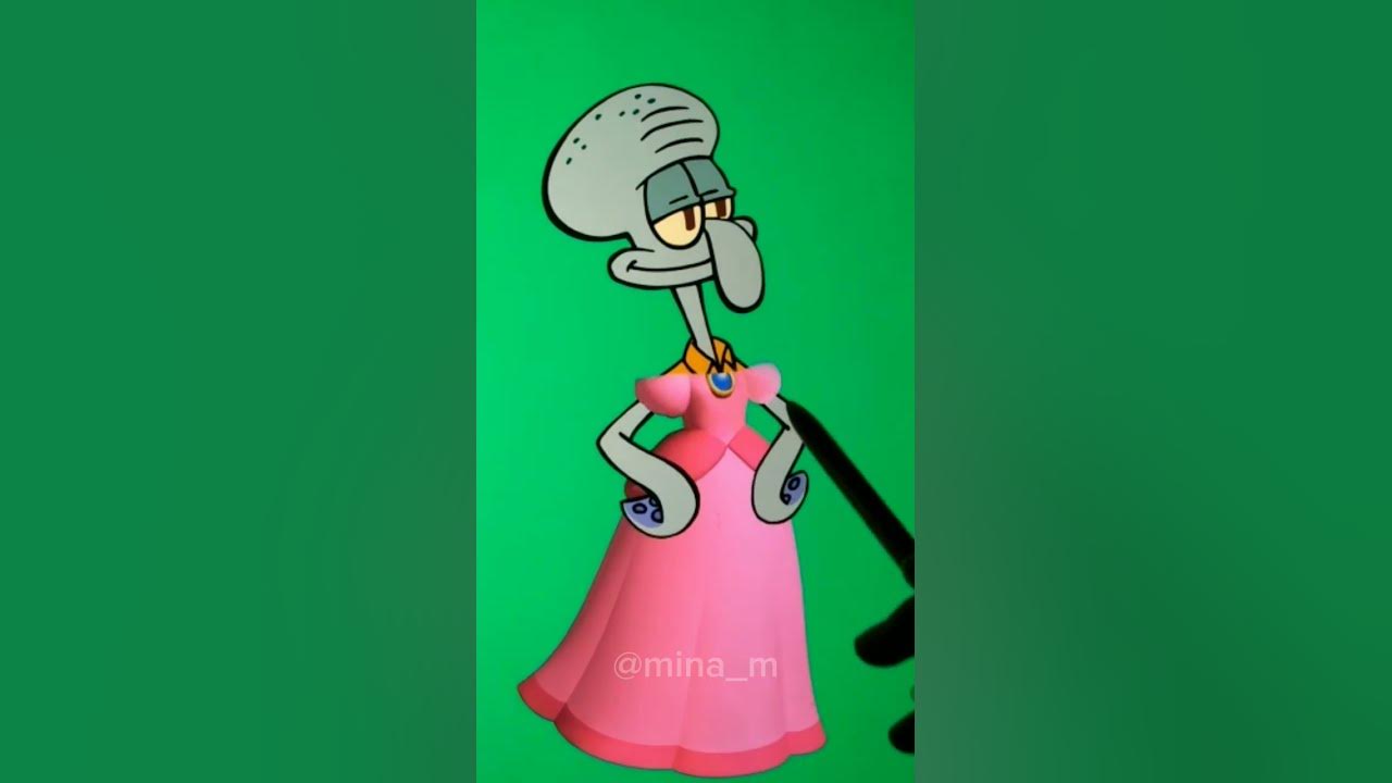 Turning Squidward Into Princess Peach 🥲 Art Peaches Mariobros Drawing Digitalart Spongebob