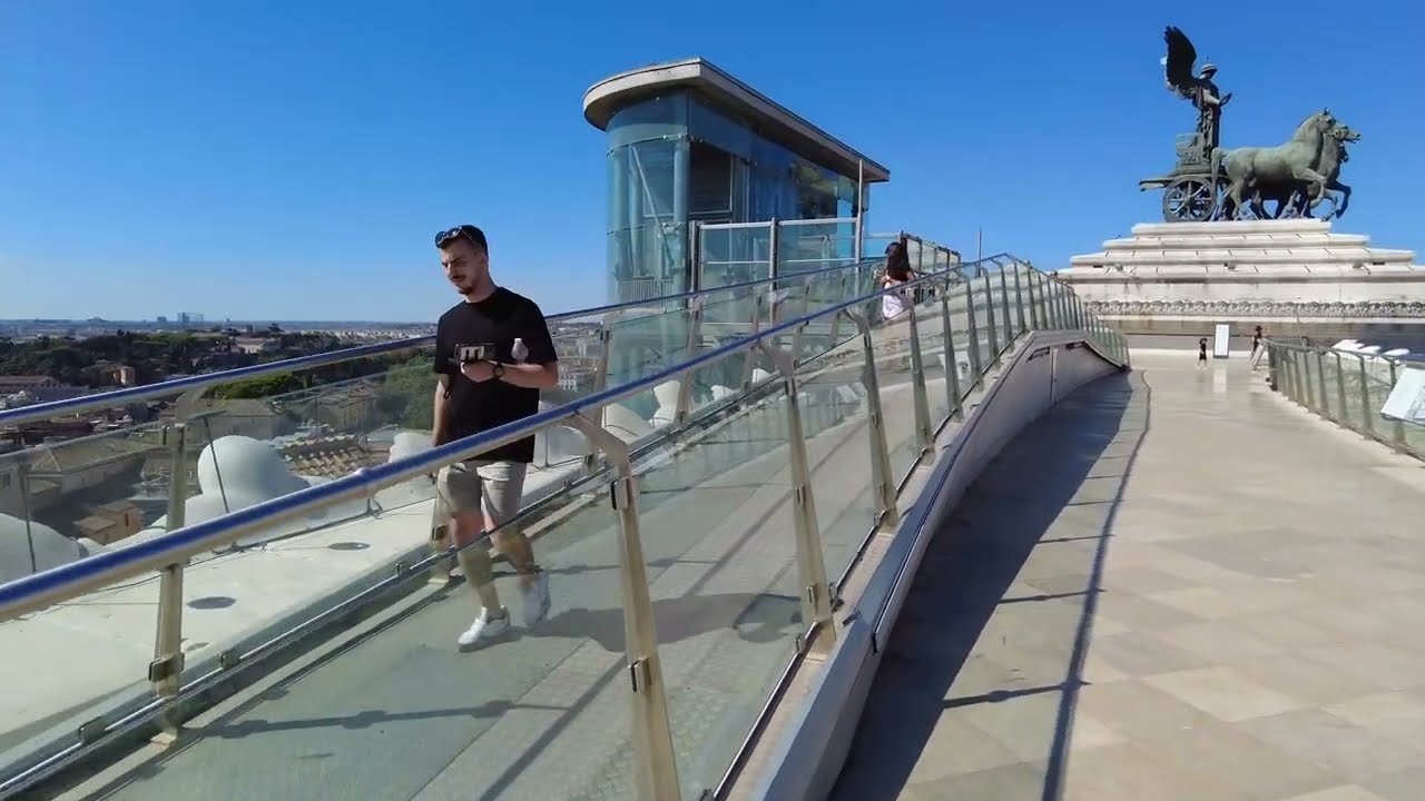 The Victor Emmanuel monument Roof Top via Elevator!!! Altare della ...