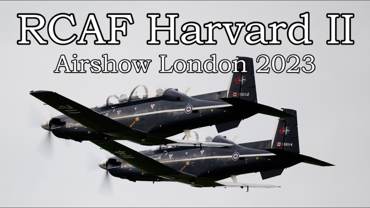 RCAF CT-156 Harvard II x2 in 4K - Airshow London - 2023-09-10. - YouTube