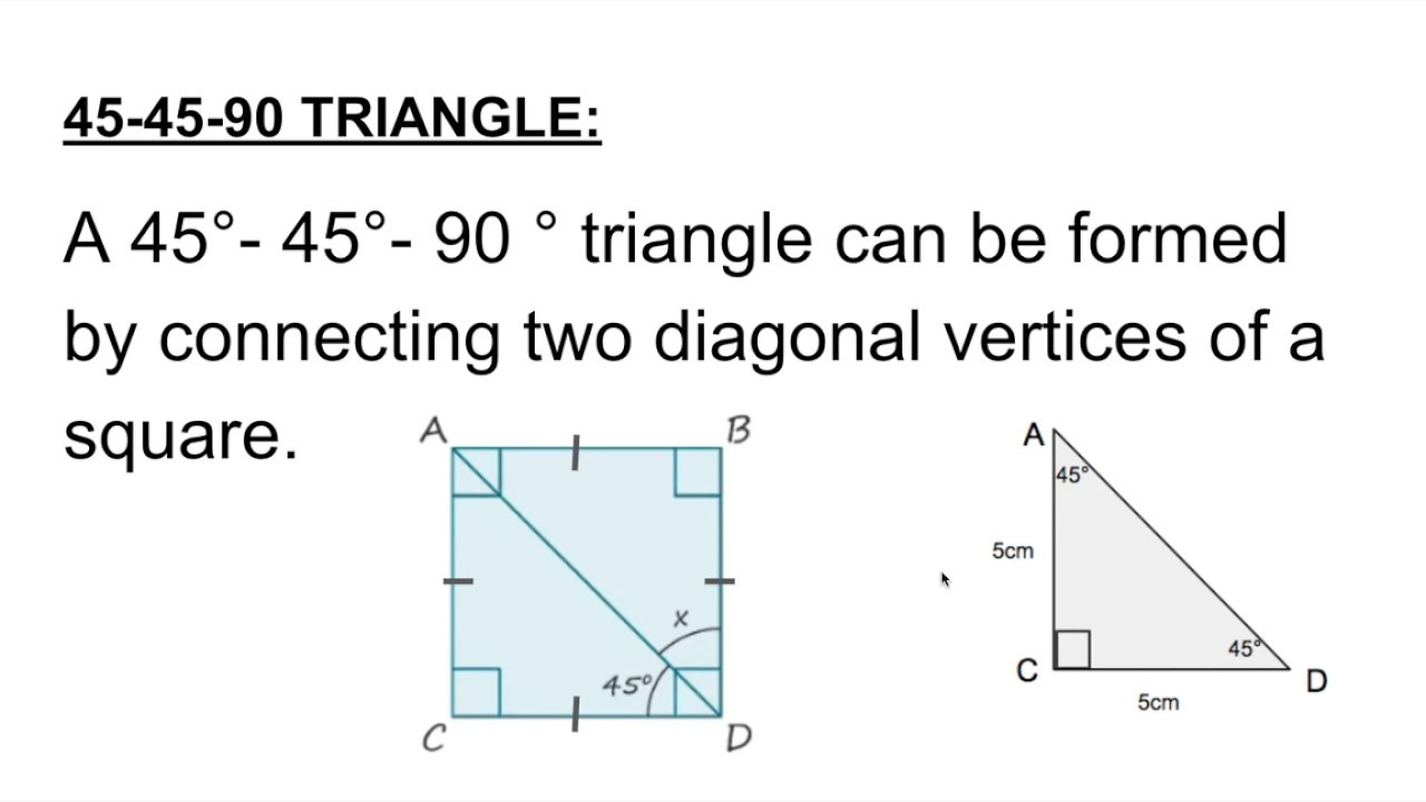 45-45-90 Triangle - YouTube