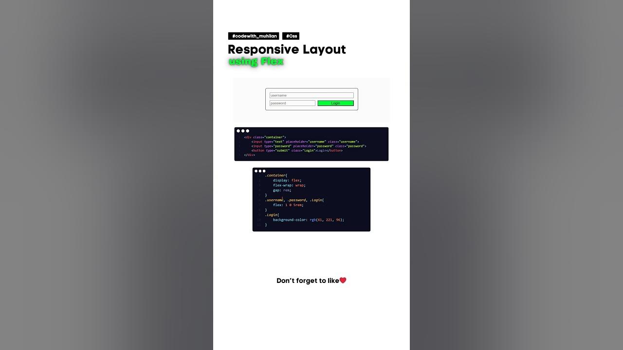Fluid Layout Using Flexbox In Css 🧠📚 Codewith Muhilan Coding Css Youtube