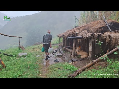 Beautiful Nepali Mountain Village Life of Nepal | Most Peaceful And Relaxing Village Life |Rainy Day