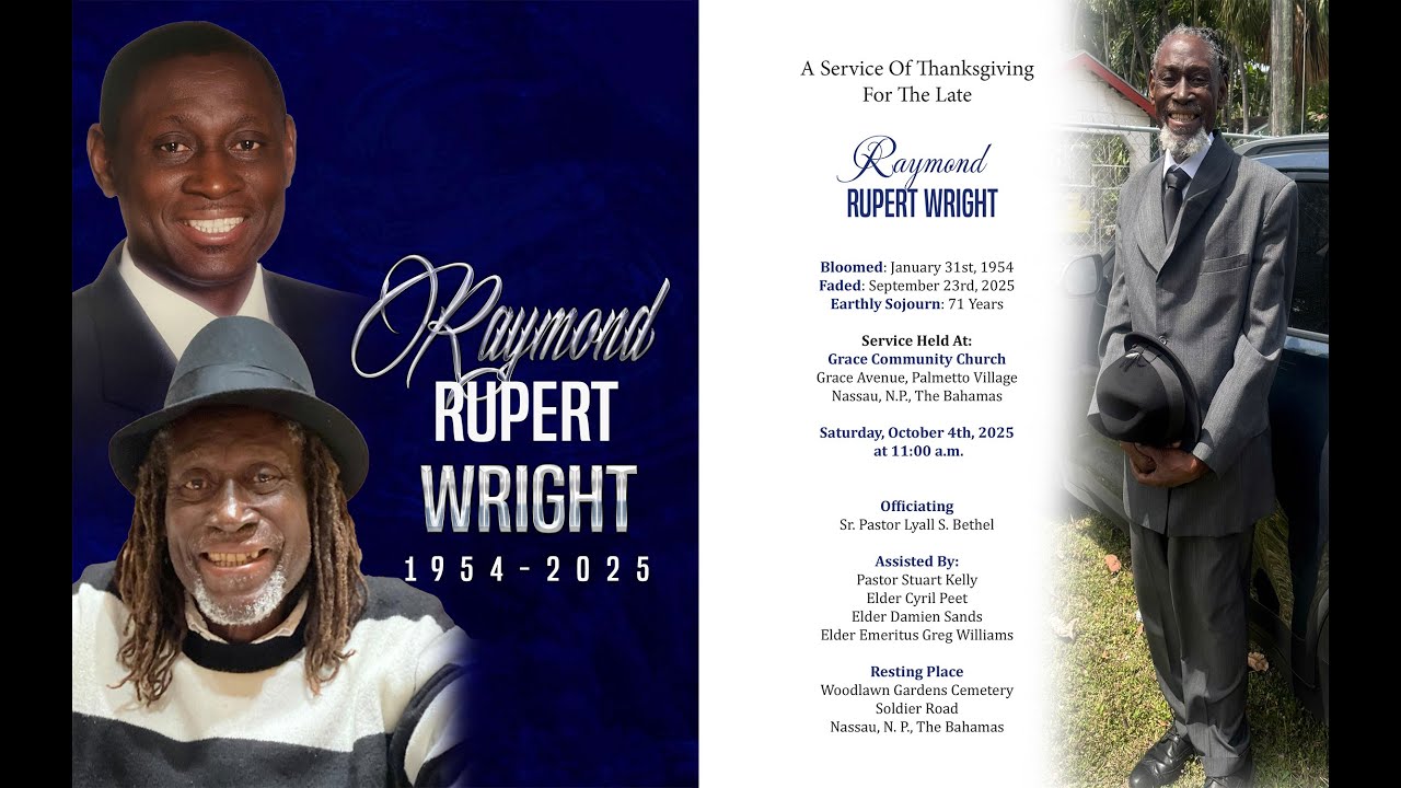 Funeral Service for the Late Raymond Rupert Wright 1954-2025 - YouTube