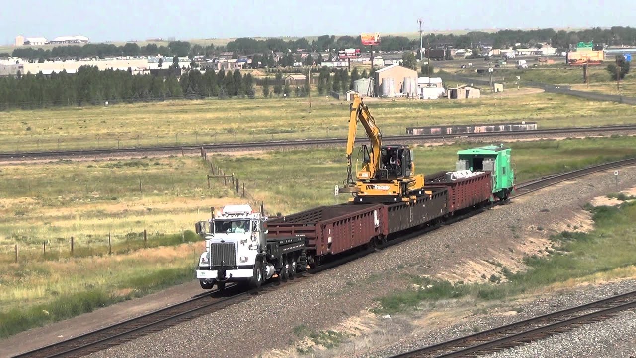 Brandt Rail train dumping tie plates on Track 2, Union Pacific's ...