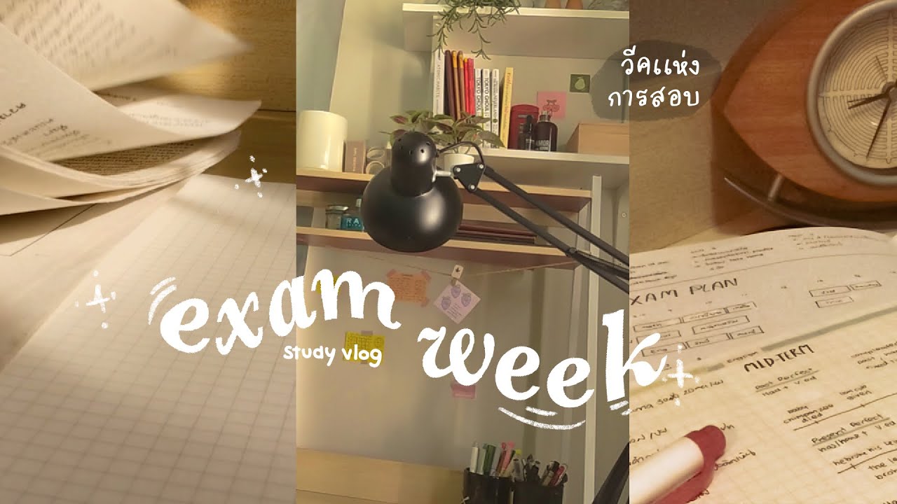 Exam Week study vlog | สัปดาห์เเห่งการเตรียมสอบมิดเทอม จดโน้ต📝, อ่าน ...
