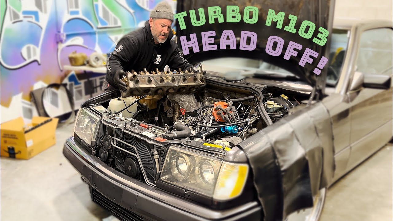 Benz M103 Turbo top end refresh, head gasket & timing | Part 1 - YouTube