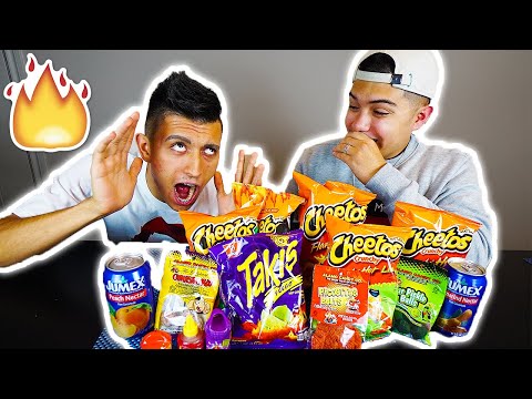 CANADIANS TRY MEXICAN SNACKS!! EVERY HOT CHEETO CHALLENGE!!
