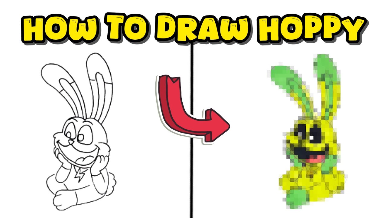How to Draw Hoppy Hopscotch from Poppy Playtime – Smiling Critter Guide ...