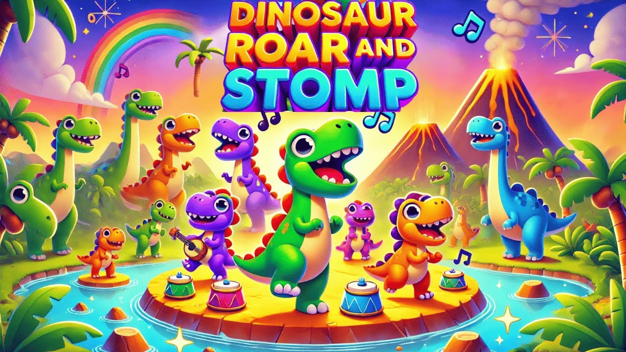Dinosaur Roar and Stomp 🦖🎶| Song for Kid's in English - YouTube