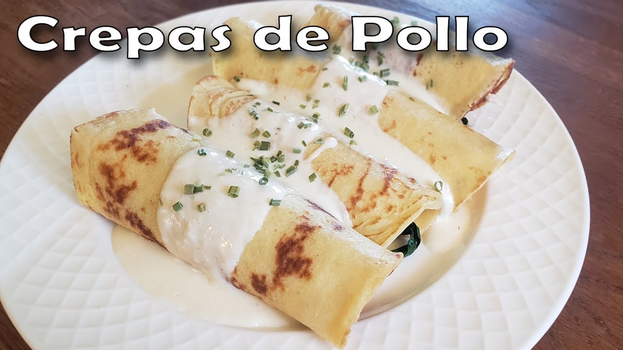 Receta de Como Hacer Crepas de Pollo y Champiñones | Quick and ...