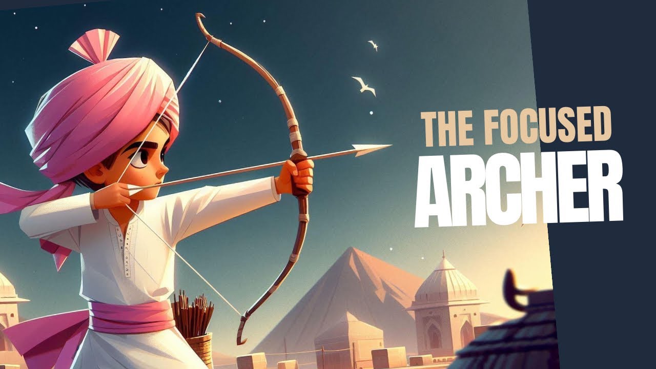 The Focused Archer | Animated moral story for kids in Hindi | Moral ...