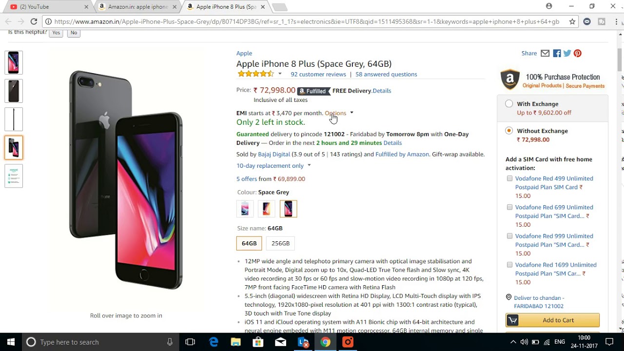 apple iphone 8 plus specs ratings colours variants - YouTube