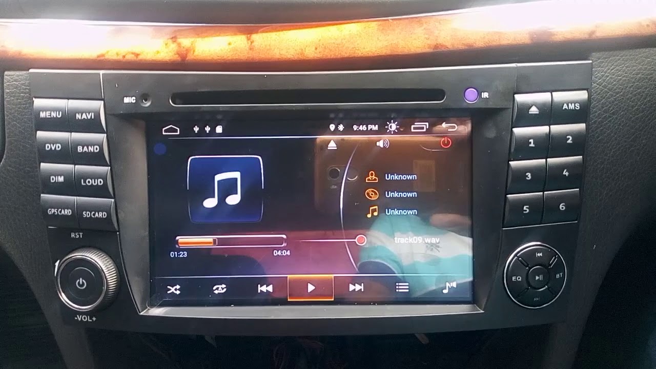 benz w211 android radio cutting sound - YouTube