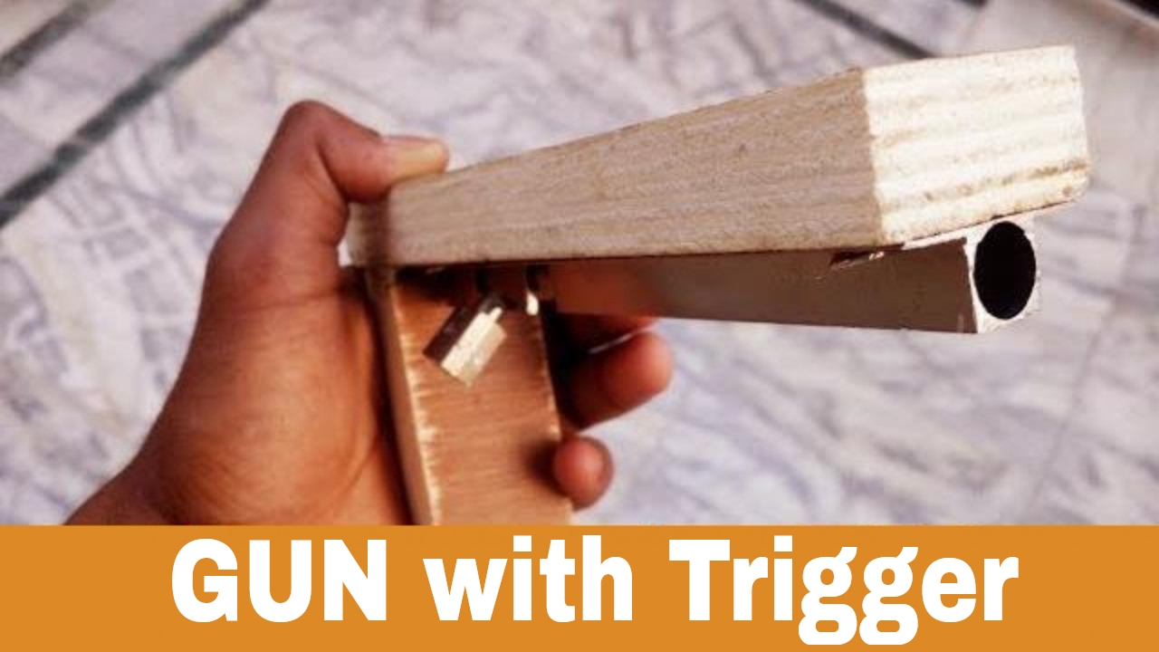 How To Make a GUN with Trigger at Home | homemade weapon - YouTube