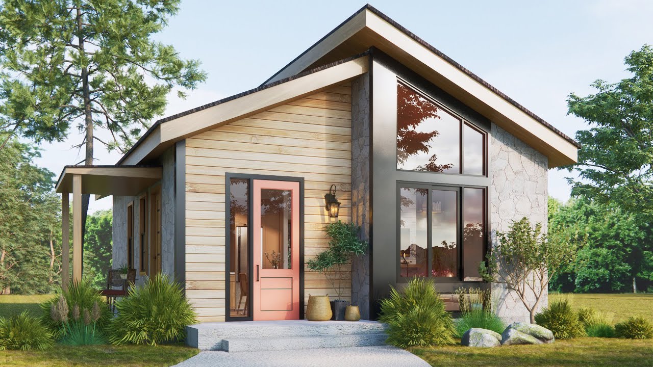 Small House Design 21x26 ft (6 5x8m) | Cozy & Easy Living - YouTube