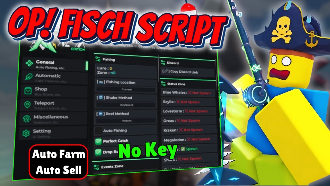 🔥 NEW Fisch 🦈 Script GUI | Unlimited DUPE, Auto Shake, Infinite Money ...