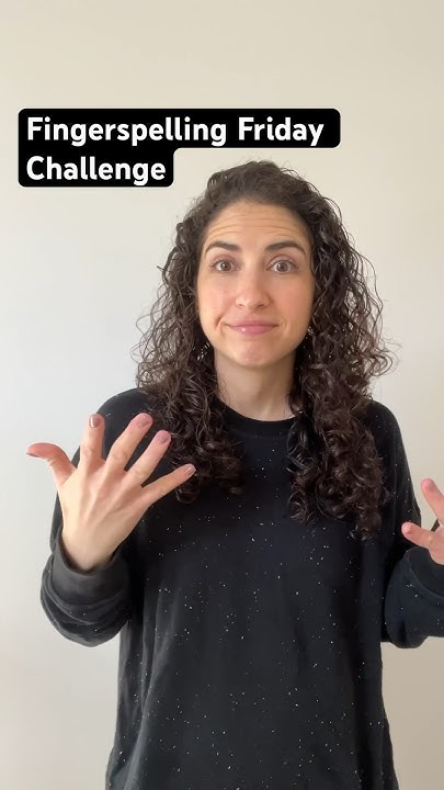 Fingerspelling one name - receptive challenge ASL - YouTube