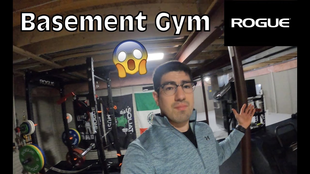 My Home Gym / Basement Gym Setup | Rogue Fitness | Powertec | Inspire ...