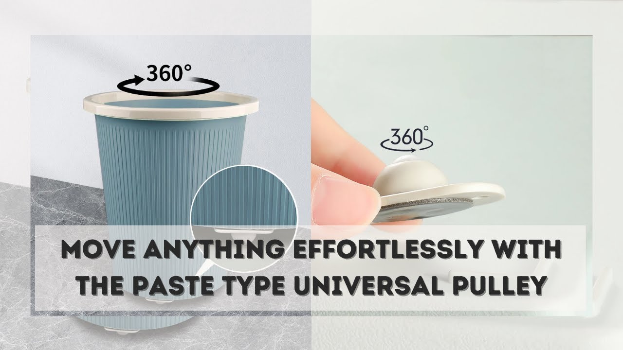 Paste Type Universal Pulley - 360° Rotation Universal Wheel, Sticky ...