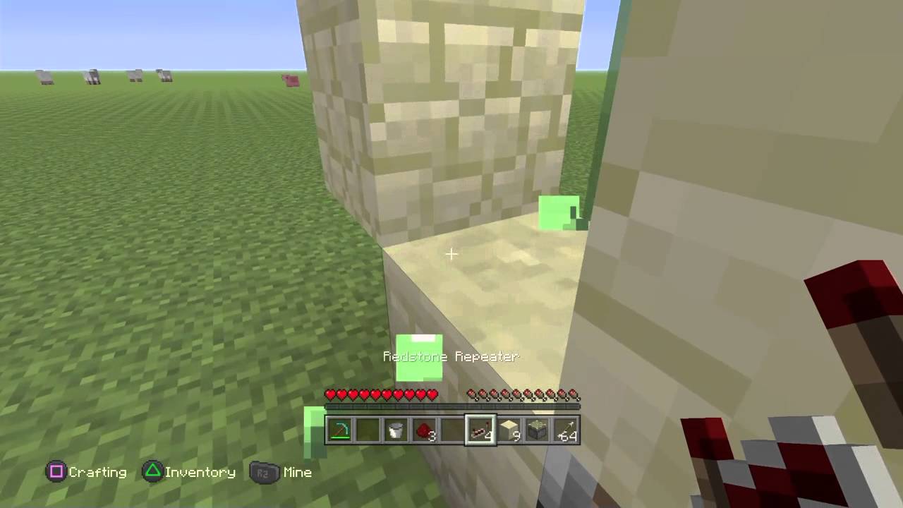 Minecraft PS4 l Tutorial - Super Charged Fire Arrow Launcher - YouTube