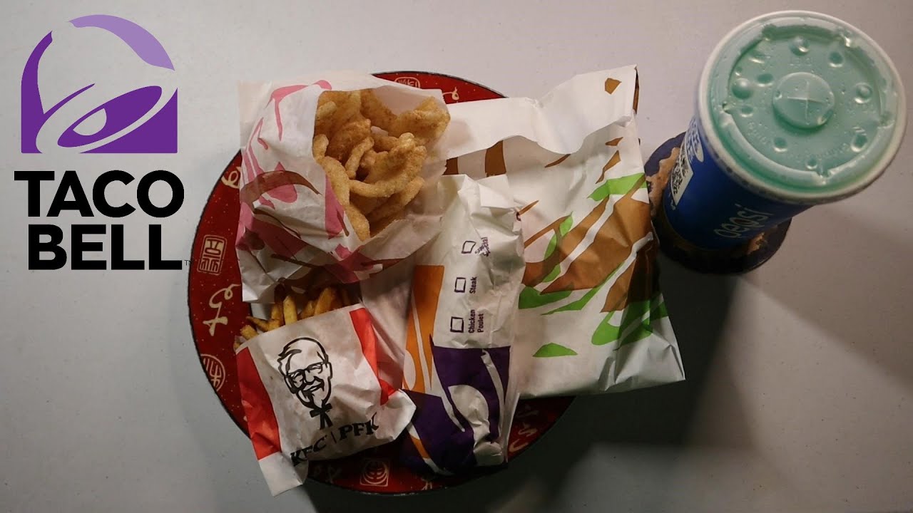 TACO BELL TRIPLE DOUBLE CRUNCHWRAP BIG BOX ASMR MUKBANG - YouTube