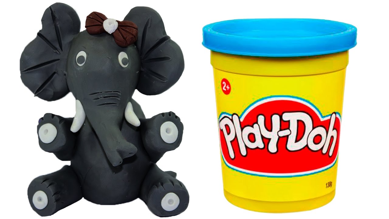 DIY Elephant Playdoh Toy | Play Doh Elephant Molds Fun & Creative for ...
