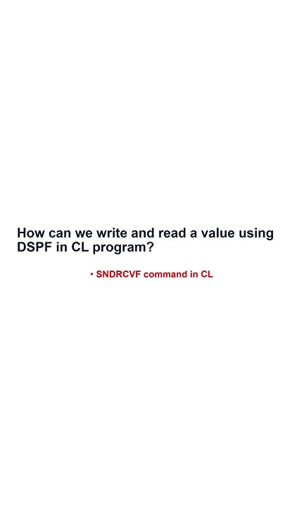 How can we write and read a value using DSPF in CL program in IBM i AS400 - YouTube