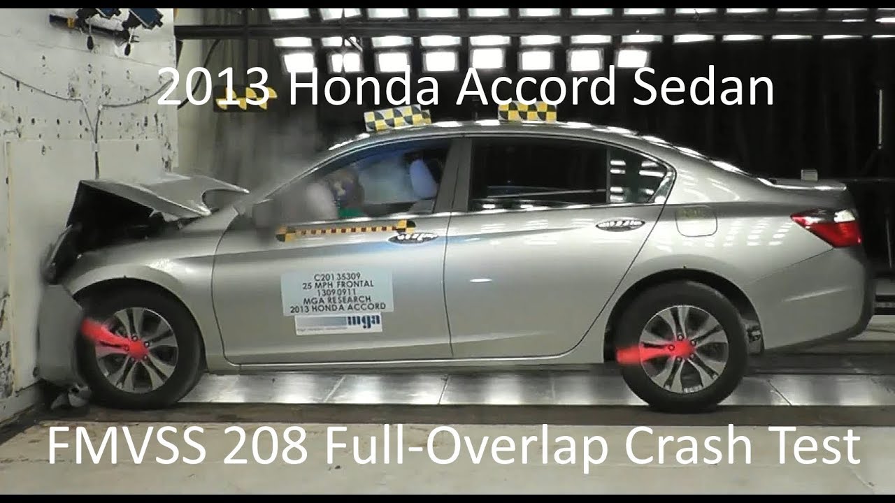 2013-2017 Honda Accord Sedan FMVSS 208 Unbelted Frontal Crash Test ...