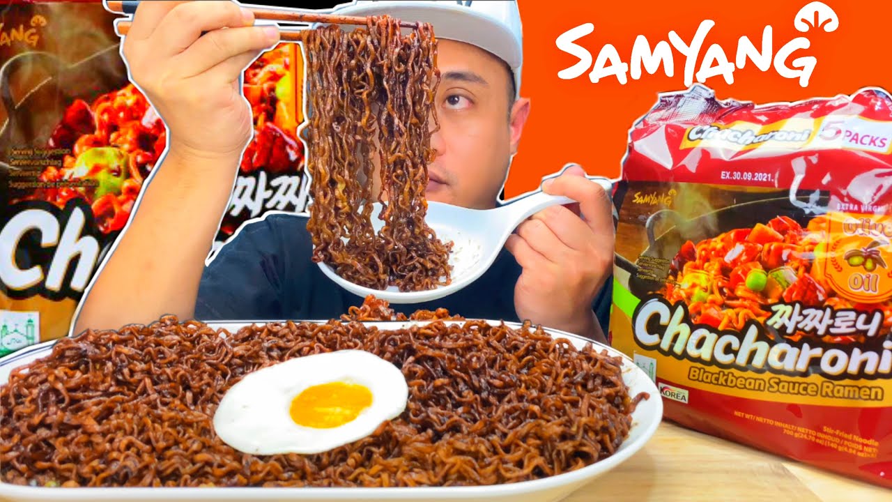 SAMYANG PALING HITAM DI DUNIA 🔥 SAMYANG CHACHARONI (mukbang malaysia ...
