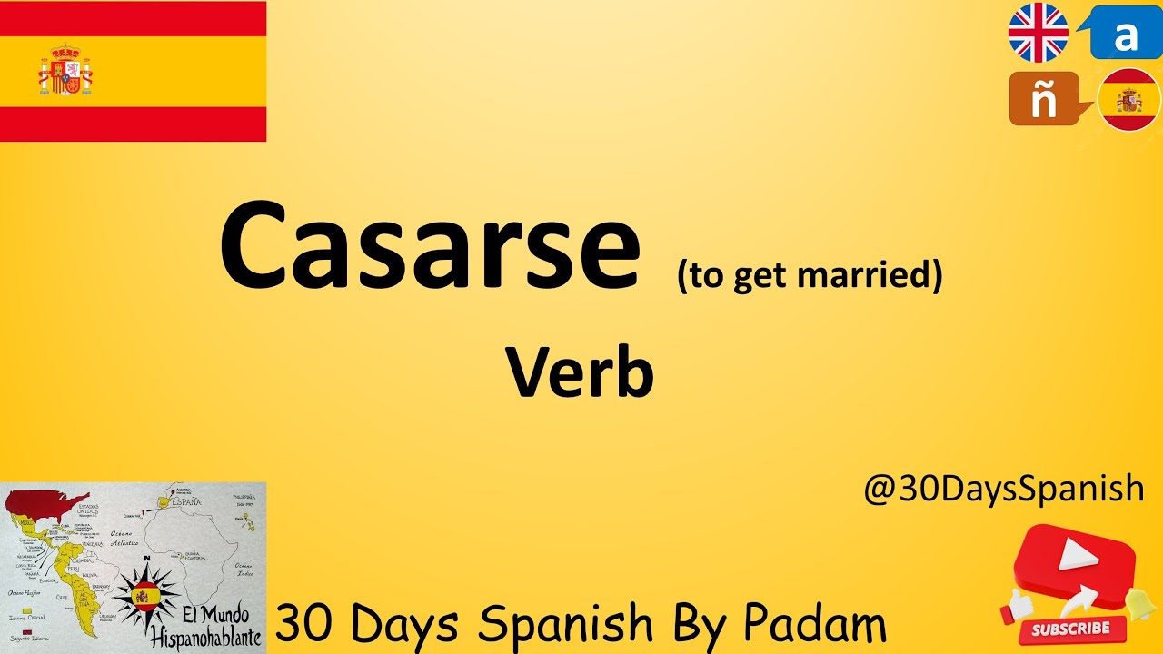 Casarse (to get married) Verb | Easy Learn Spanish || 30 Days Spanish ...