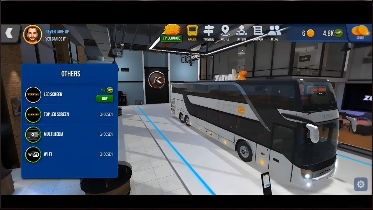 Bus Simulator: Ultimate | Adding Some Stuff to the Bus in the Garage ...